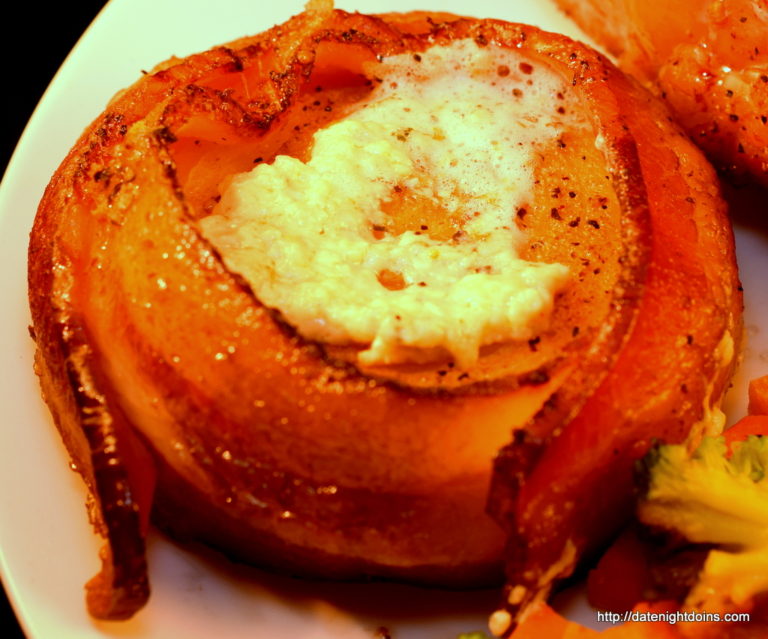 Bacon Wrapped Sweet Onion Slabs - Date Night Doins BBQ For Two