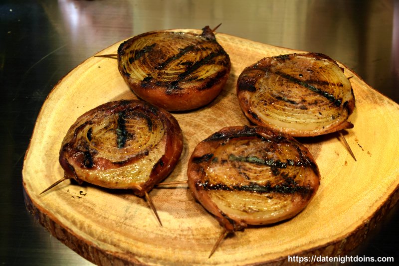 Bacon Wrapped Grilled Onion Slabs – Date Night Doins BBQ For Two