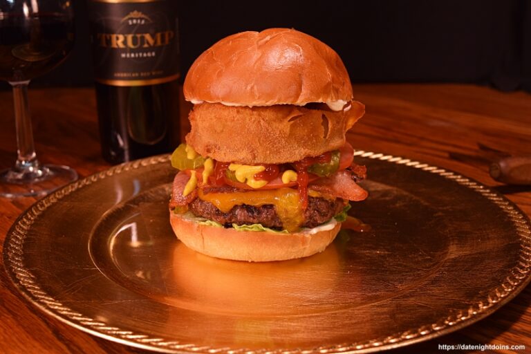 All American Presidential Burger - Date Night Doins BBQ For Two
